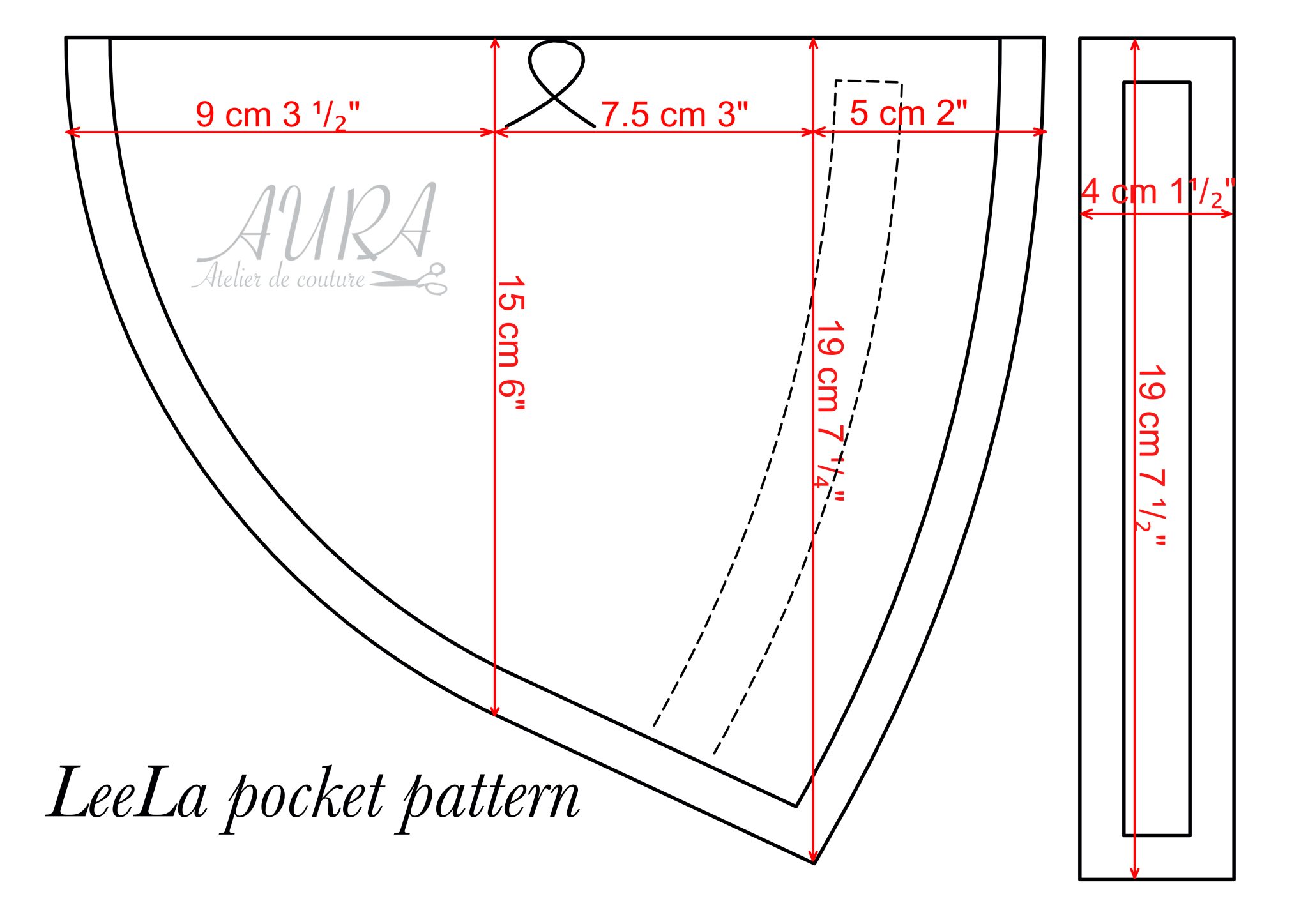 Tutorial with Free PDF Sewing Pattern – Leelavadee Patch Pocket
